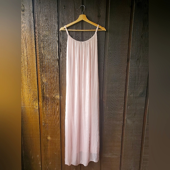 Dresses | Light Pink Sheer Maxi Dress | Poshmark
